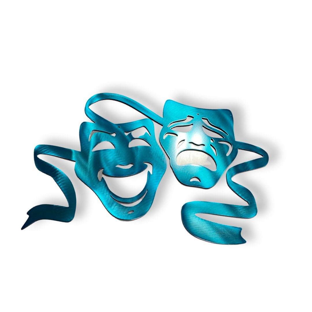 Drama Theatre Masks, Smile Now Cry Later Metal Wall Hanging, Gift for ...