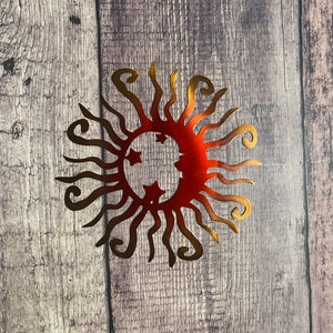 Retro Metal Sun, Sun Metal Art, Sun Metal Decor, Rustic Metal Decor ...