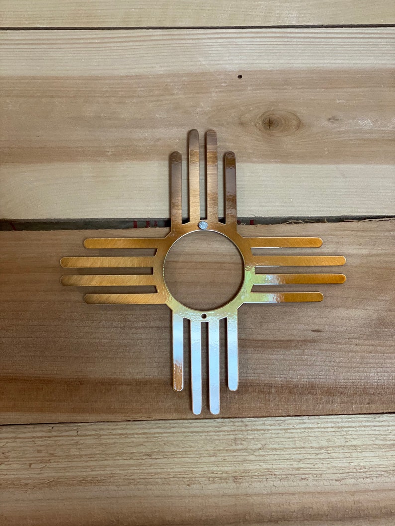 Zia Sun Metal Wall Hanging, Southwestern Art, South West Themed Decor ...