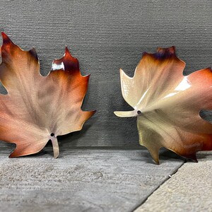 Maple Leaf Metal Wall Hanging, Metal Leaf Art, Autumn Wall Accent, Fall ...