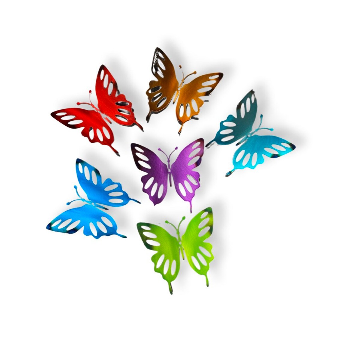 Metal Butterfly Set Monarch Butterfly Metal Wall Hanging - Etsy