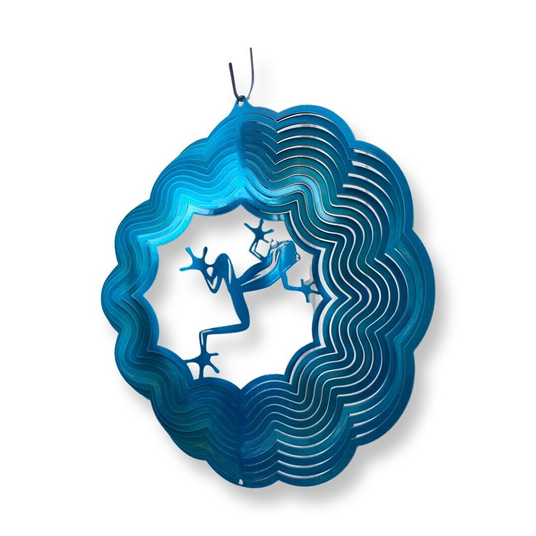 Metal Frog Wind Spinner, Garden Wind Spinner, Frog Decor, Yard Art ...