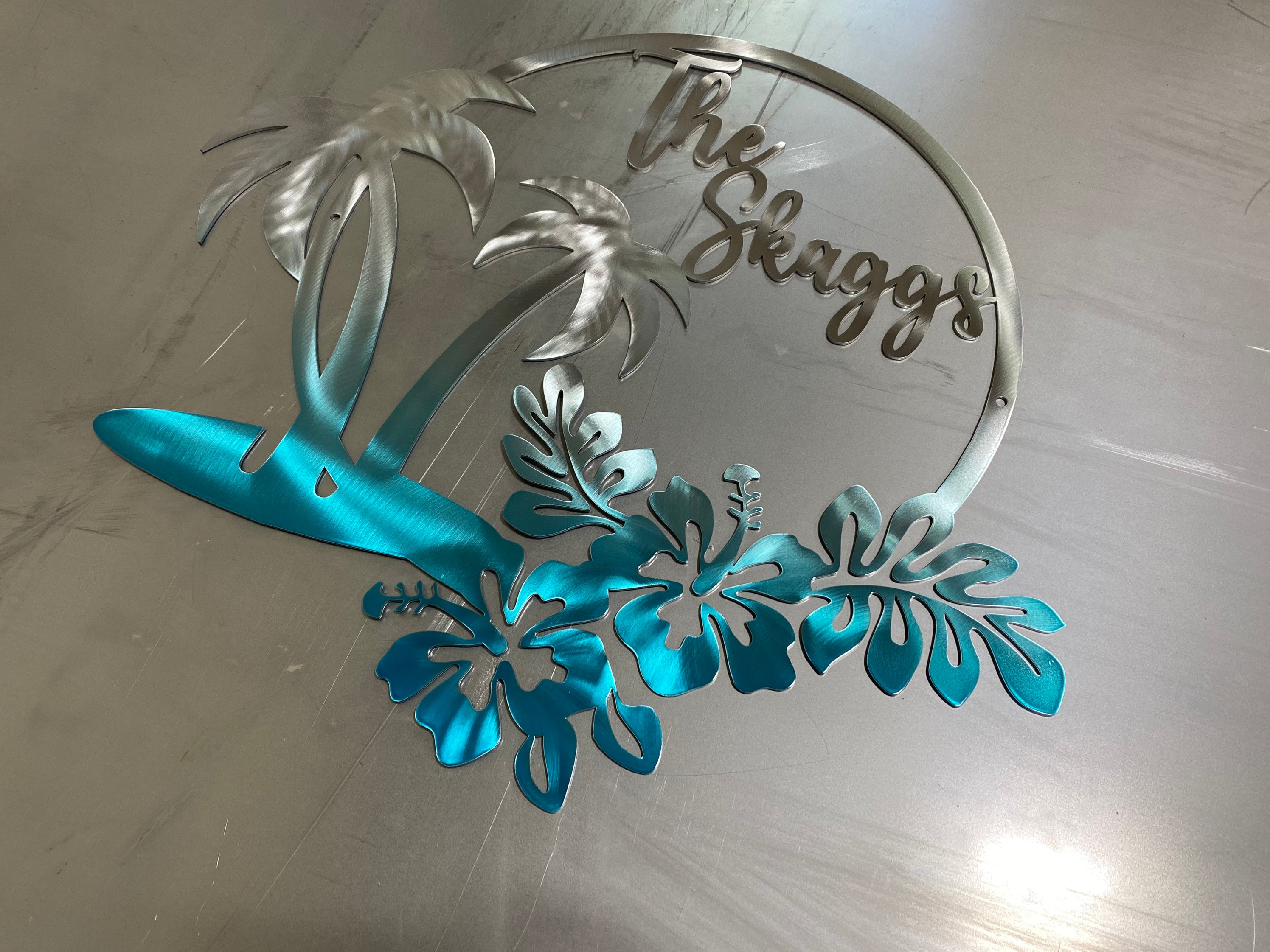 Hawaiian Coastal Themed Decor, Metal Decor, Metal House Sign, Beach ...