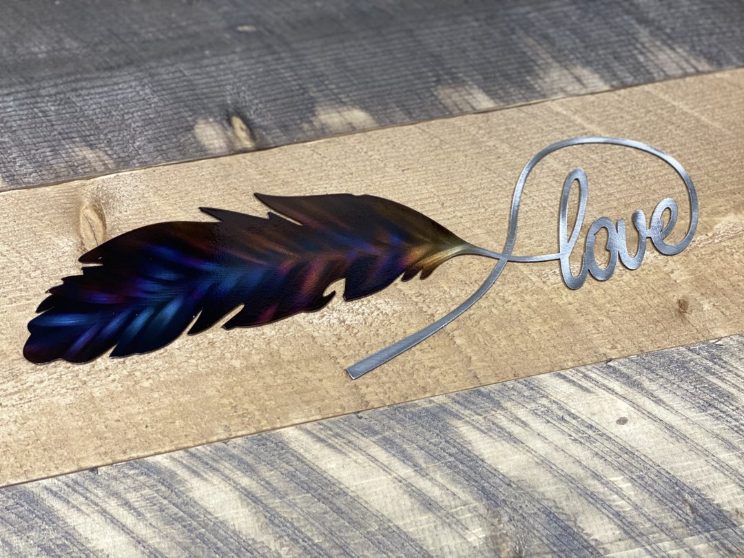 Love Sign, Love Feather, Metal Accent Decor, Metal Home Decor, Girls ...