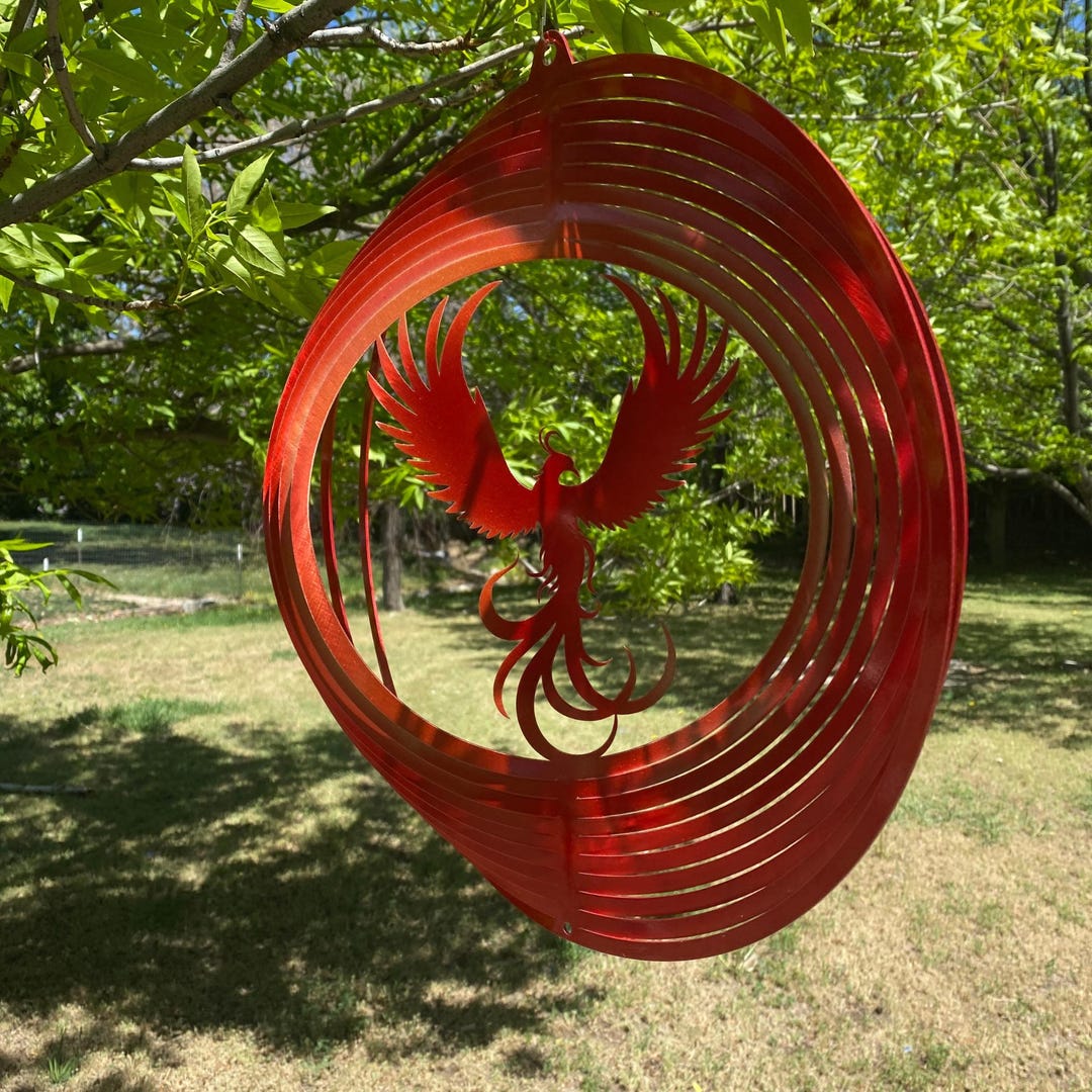 Phoenix Wind Spinner Yard Art Windspinners, Outdoors and Gardening ...