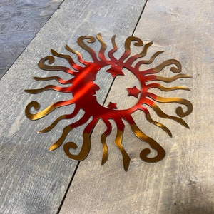 Retro Metal Sun, Sun Metal Art, Sun Metal Decor, Rustic Metal Decor ...