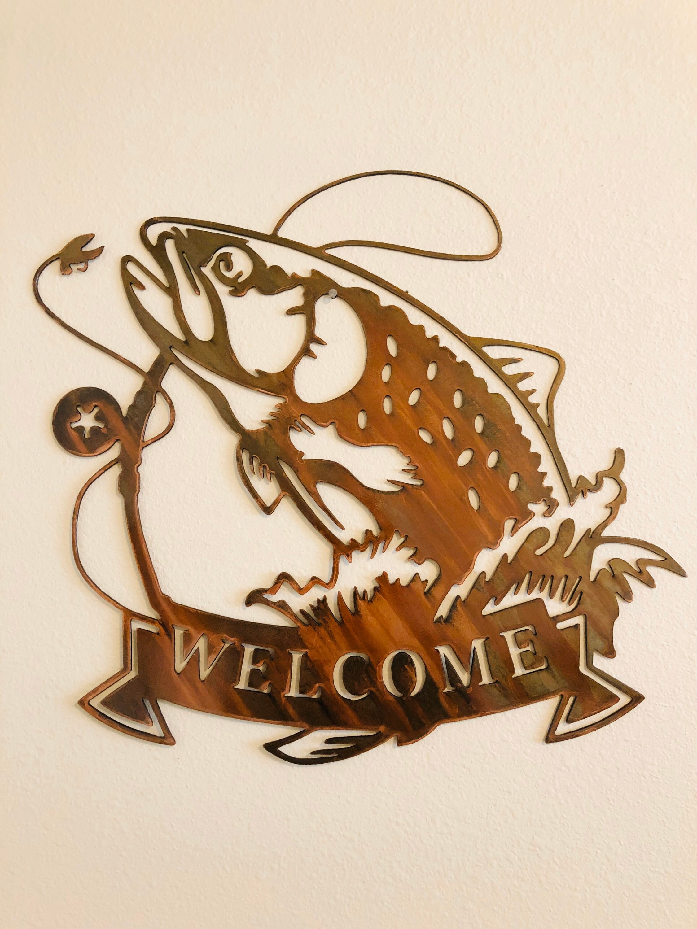 Fishing Welcome Sign Fly Fishing Gifts Customizable Welcome - Etsy UK