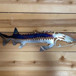 Sturgeon Metal Wall Hanging, Sturgeon Wall Accent, Sturgeon Metal Art ...