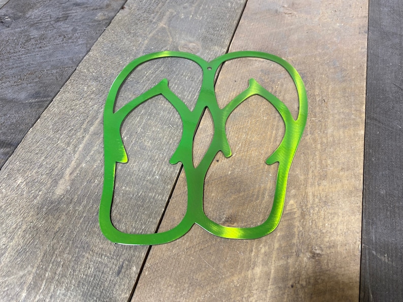 Flip Flop Metal Wall Hanging Pool House Decor Beach House | Etsy