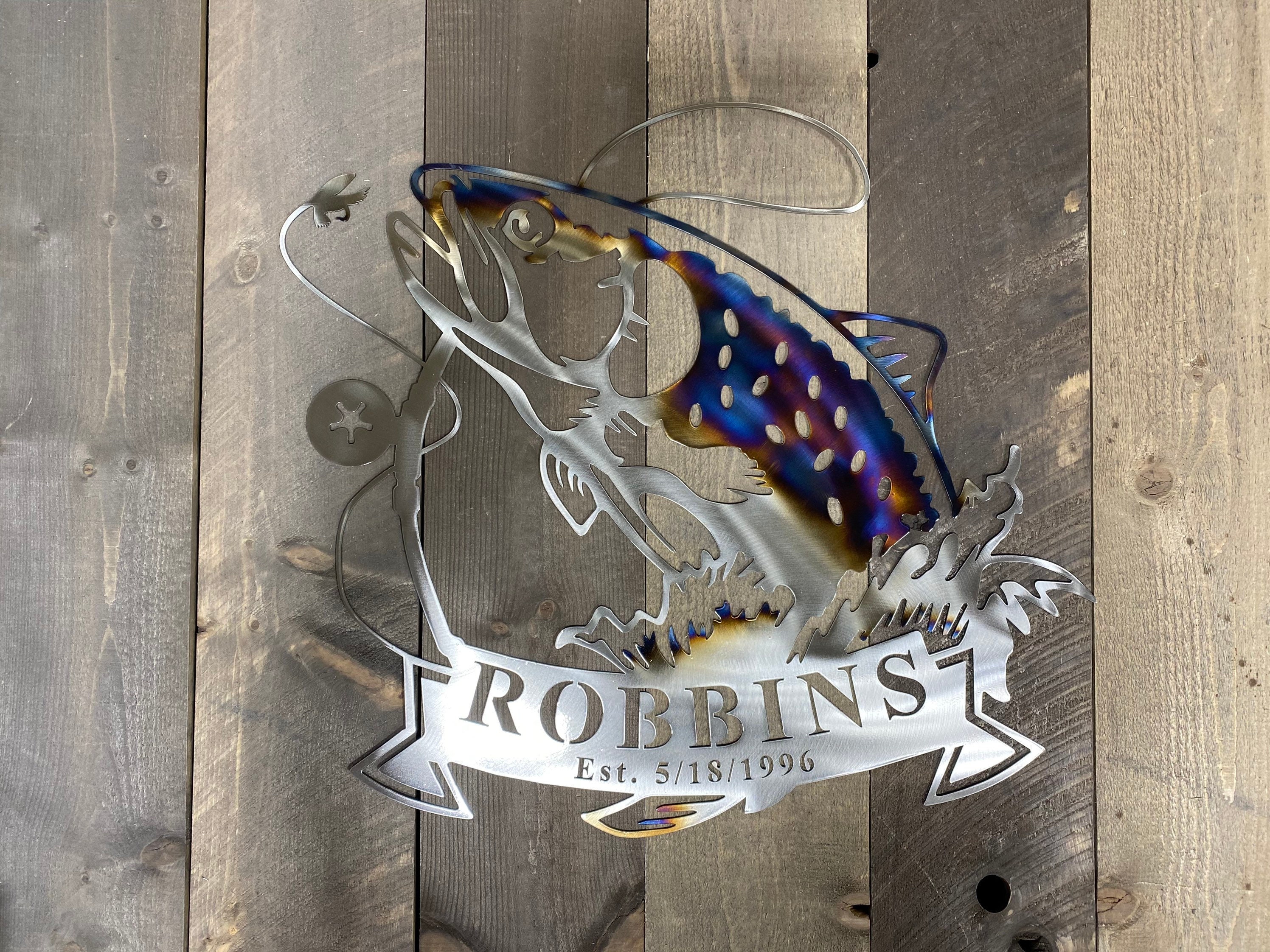 Fishing Welcome Sign, Fly Fishing Gifts, Customizable Welcome Sign ...