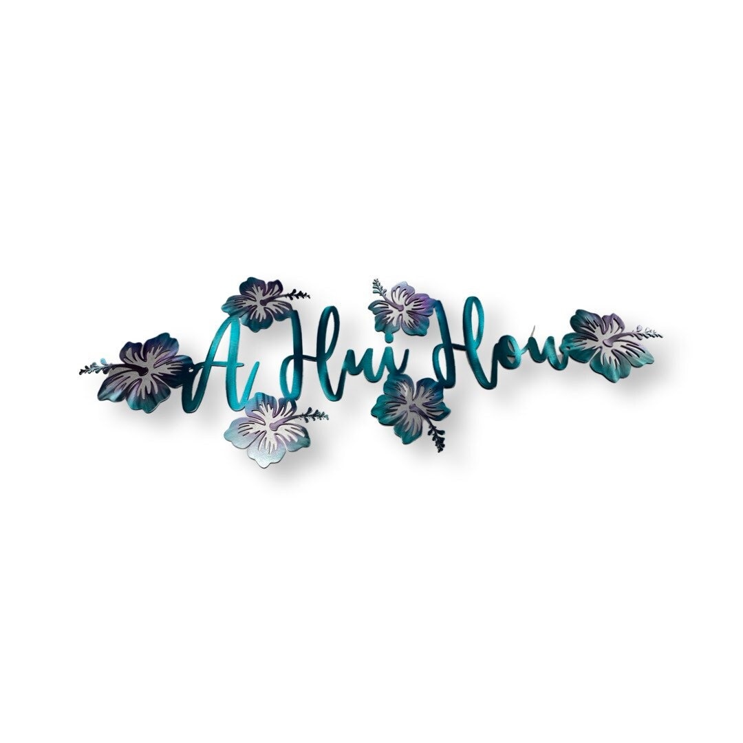 A Hui Hou, Until We Meet Again, Metal Wall Hanging, Hawaiian Saying ...