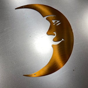 Classic Happy Moon Metal Garden Yard Art, Lunar Designs, Celestial ...