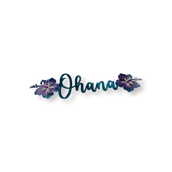 Ohana Metal Wall Hanging Hawaiian Saying Coastal Themed | Etsy