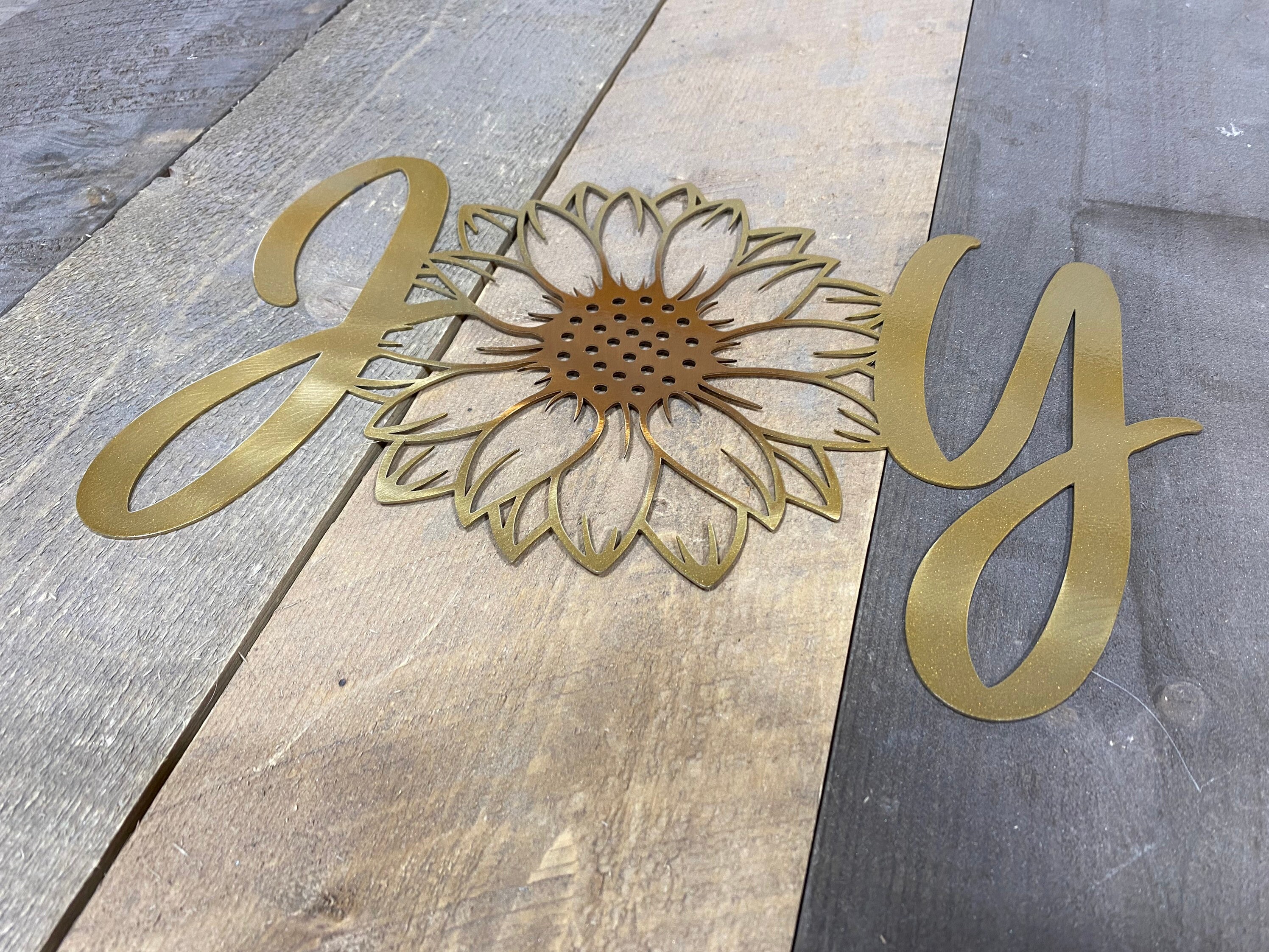 Sunflower Metal Wall Art Sunflower Joy Decor She Shed Decor - Etsy