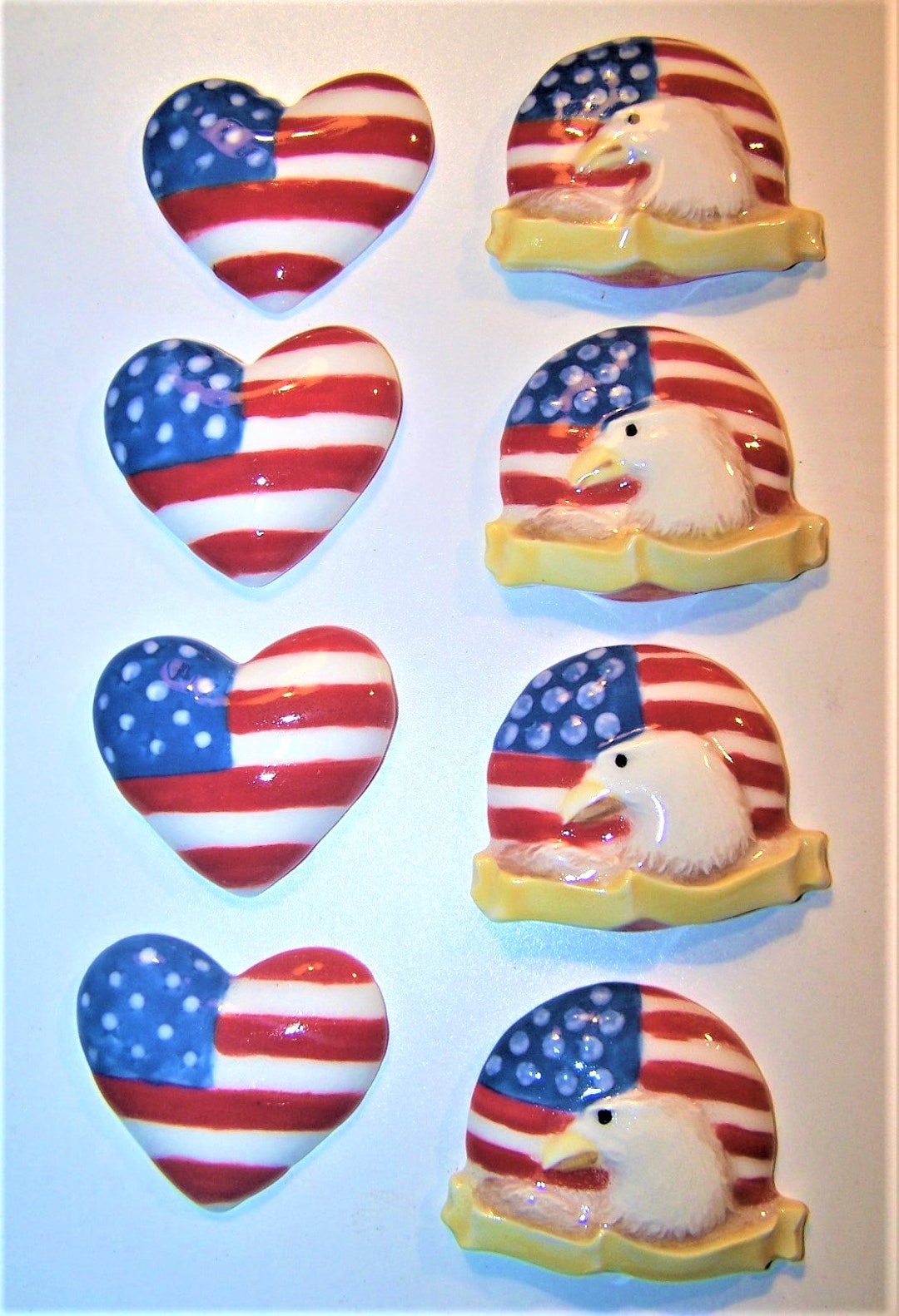 Mosaic Tiles 8-pc American Flag Eagle Patriotic Independance - Etsy