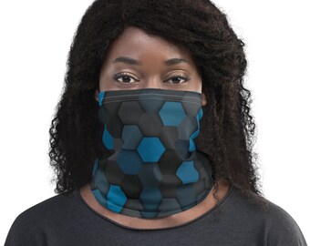 Blue Hexagon Mask - Etsy