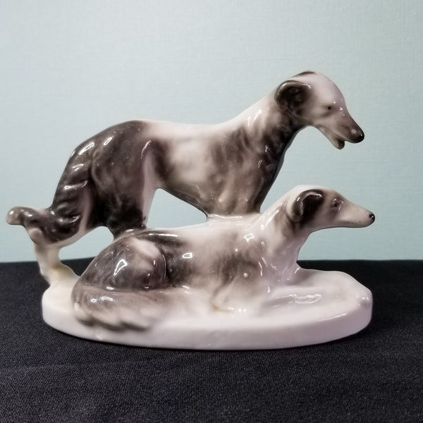 Porcelain Greyhound Figurine - Etsy