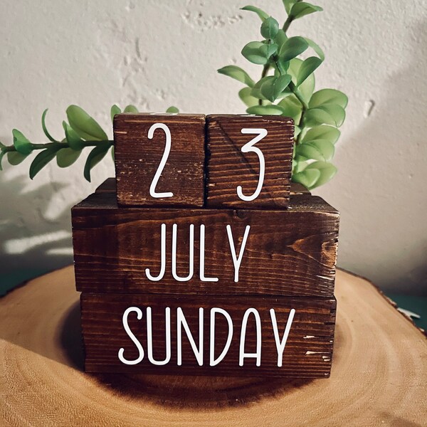 Wooden Calendar - Etsy