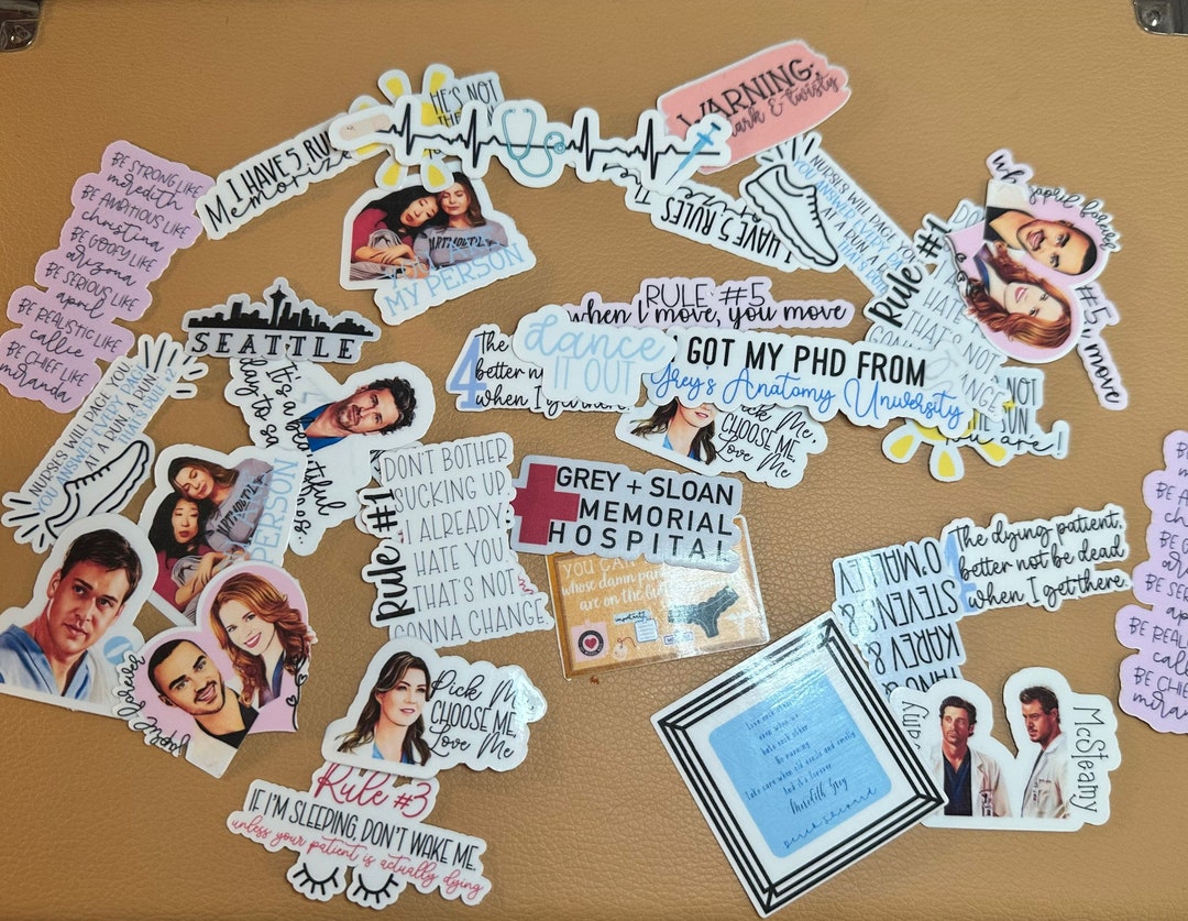 Grey’s Anatomy Stickers| Tumbler, Laptop, Phone Stickers| Grey’s ...