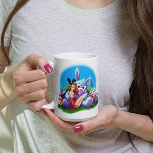 Jessica Rabbit and the Easter Bunny Mug L Happy Easter L Illustration L ...