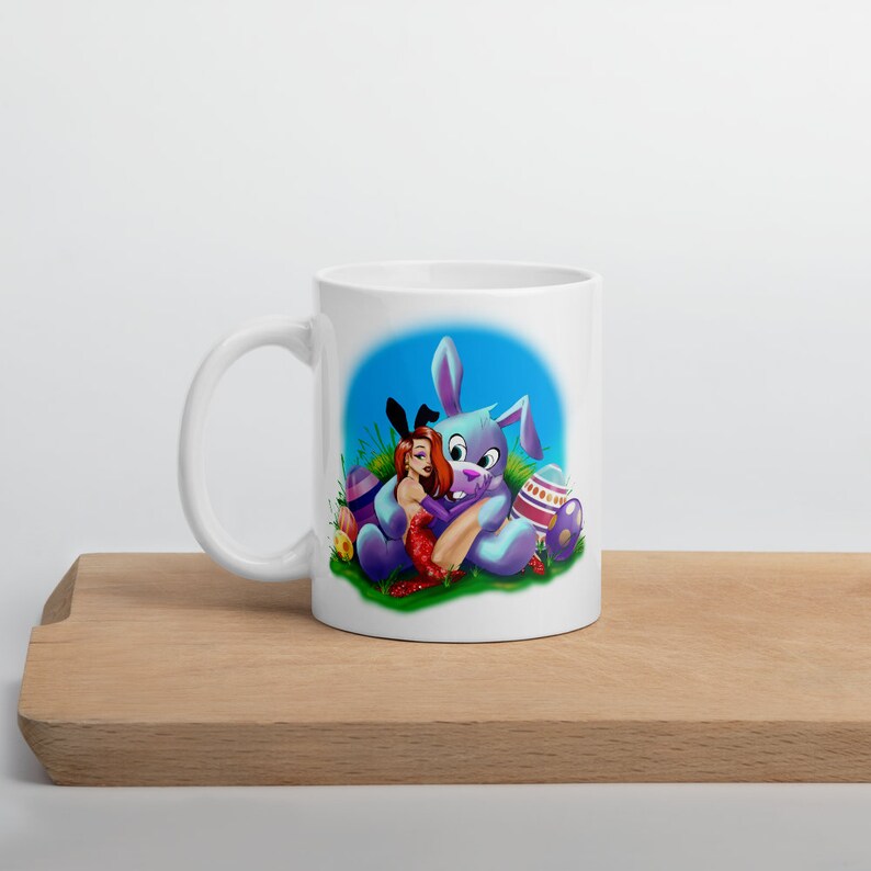 Jessica Rabbit and the Easter Bunny Mug L Happy Easter L Illustration L ...