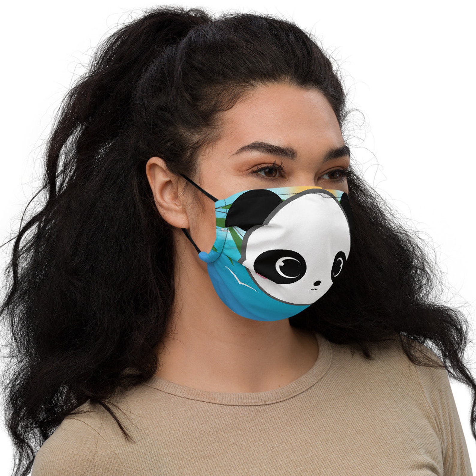 Panda Premium Face Mask, Panda Kids Mask, Panda Gift, Panda Party ...