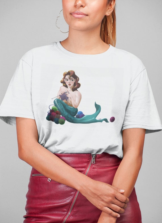 Pin-up Mermaid Tee Pin-up Mermaid Illustration Mermaid - Etsy