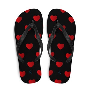 Hearts Flip-flops, Thick Flip Flops, Bride Flip Flops, Custom Flip ...