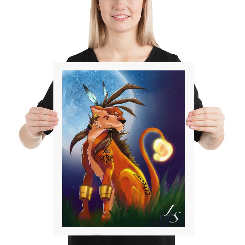 Red XIII Final Fantasy 7 Remake L Poster L Illustration L Artwork L ...
