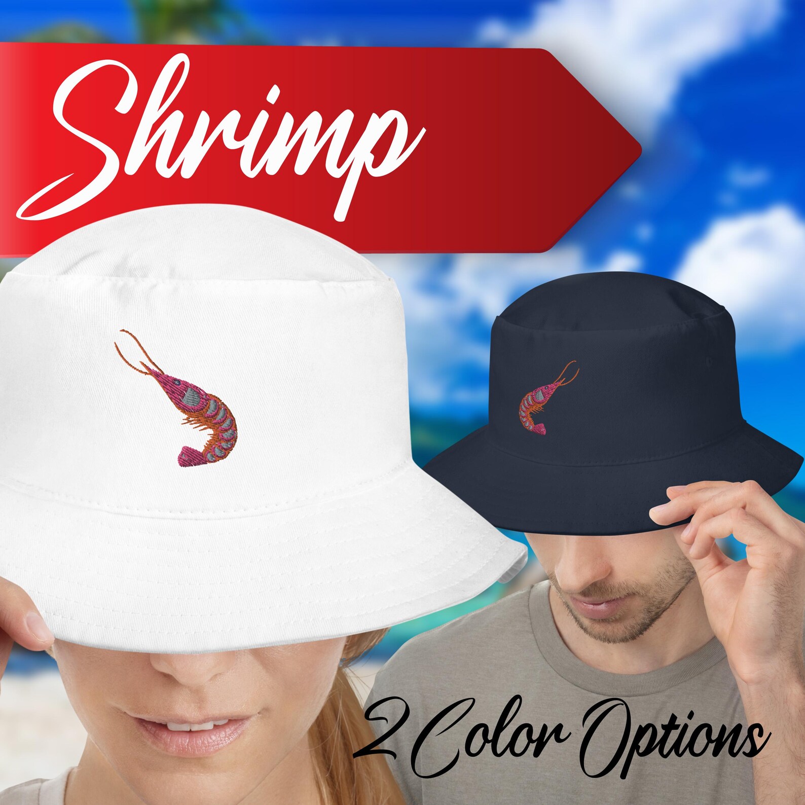 Shrimp Bucket Hat, Crustaceancore, Crustacean Hat, Seafood Hat, Seafood ...