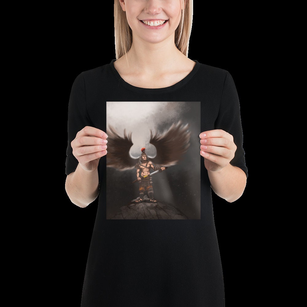 Archangel Illustration L Poster L Digital Art L Angel L Michael L ...