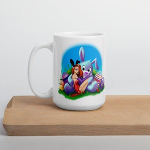 Jessica Rabbit and the Easter Bunny Mug L Happy Easter L Illustration L ...