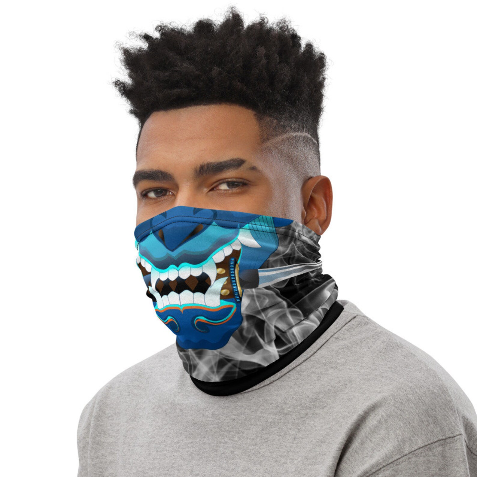 Hannay Oni All-over Print Neck Gaiter L Face Mask L Face - Etsy