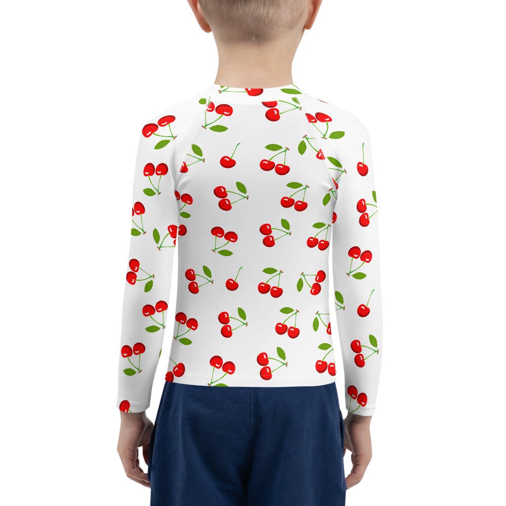 White Cherry Kids Rash Guard, Custom Rash Guard, Child Rash Guard, Bing ...
