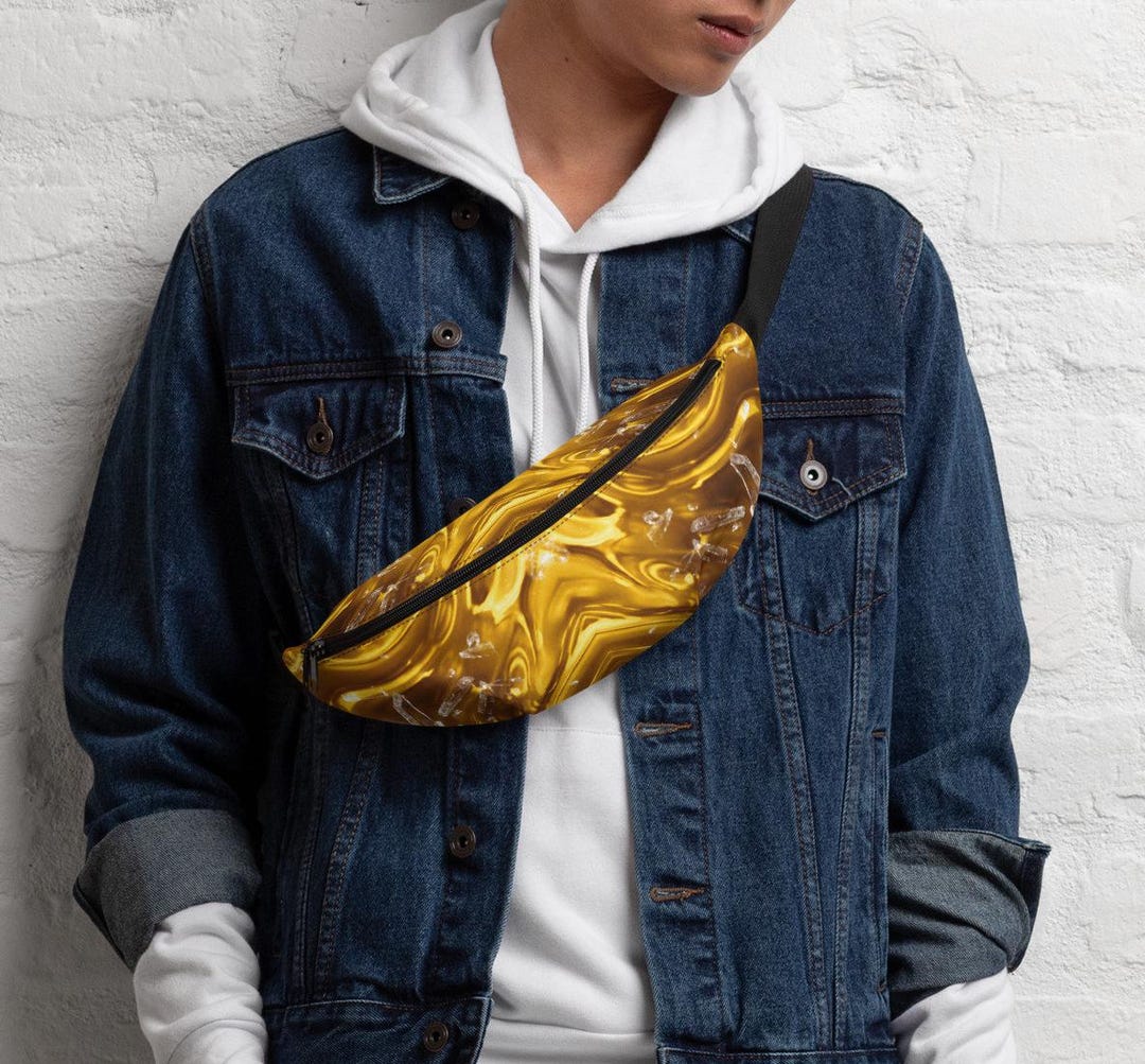 Broken Gold Fanny Pack, Rave Fanny Pack, Music Festival Fanny Pack ...
