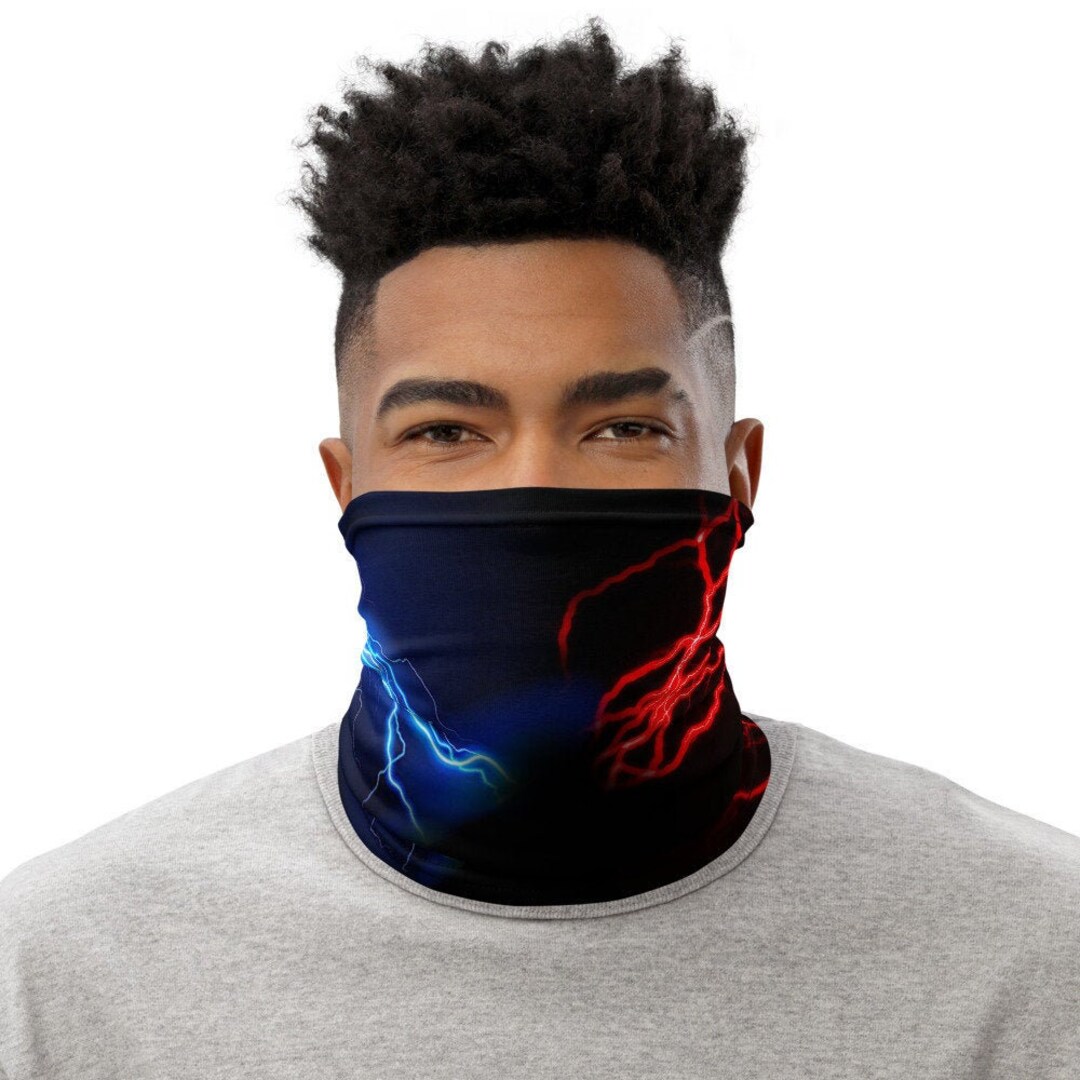 Lightning All-over Print Neck Gaiter L Face Mask L Face Covering L ...
