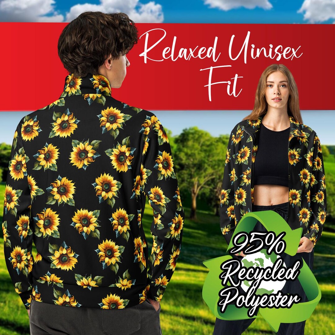 Sunflower Unisex Track Jacket, Gift for Gardener, Jackets for Women ...