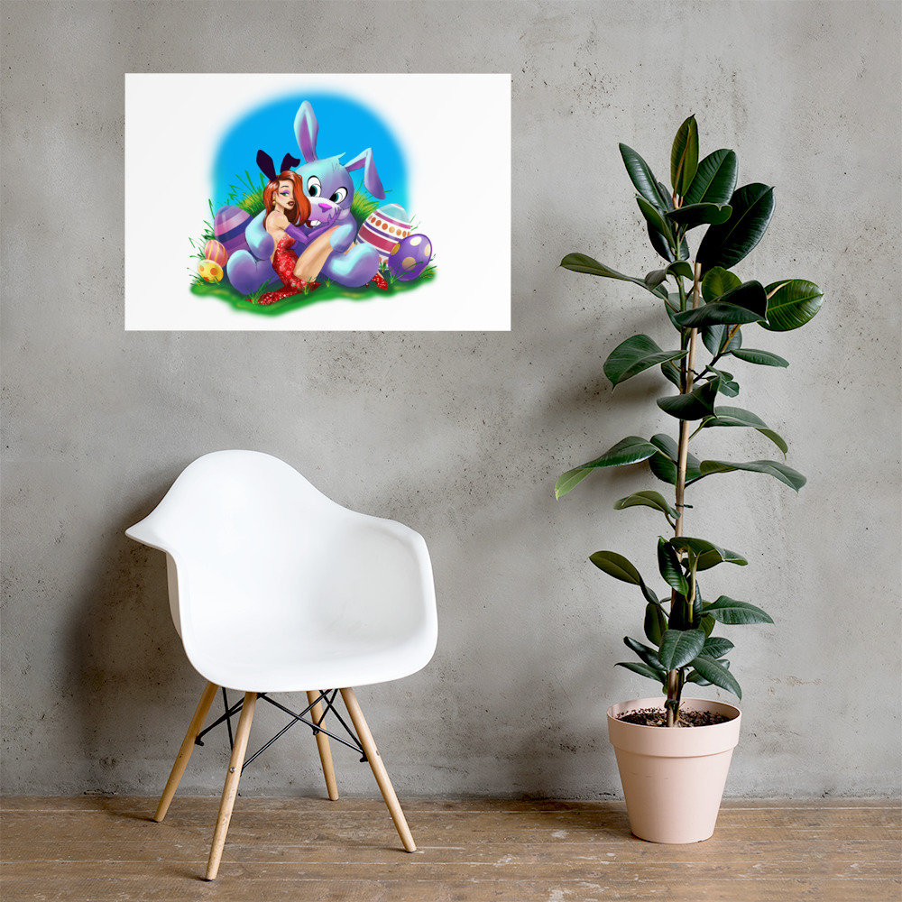Jessica Rabbit and the Easter Bunny L Cartoon L Illustration L Easter L ...
