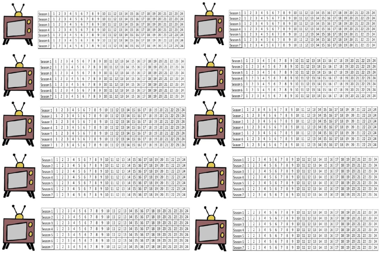 TV Show Tracker - Etsy