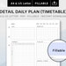 Printable Grid Daily Task Planner timetable Minimalist Hourly Planner ...