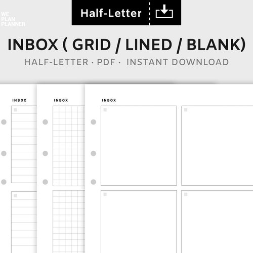 Printable Inbox Planner Dashboard Brain Dump List Get It - Etsy