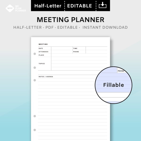 Client Meeting Planner - Etsy