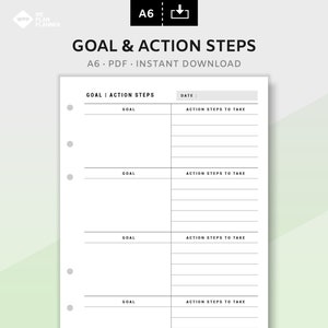 Goal Setting Planner Printable Goal Action Plan Goal Planning Goal ...
