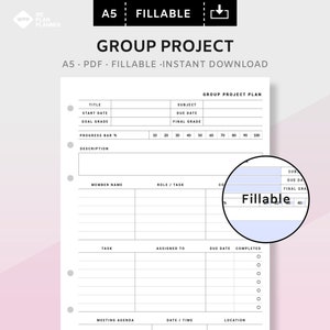 Study Group Project Management Plan Student Planner College School Team ...