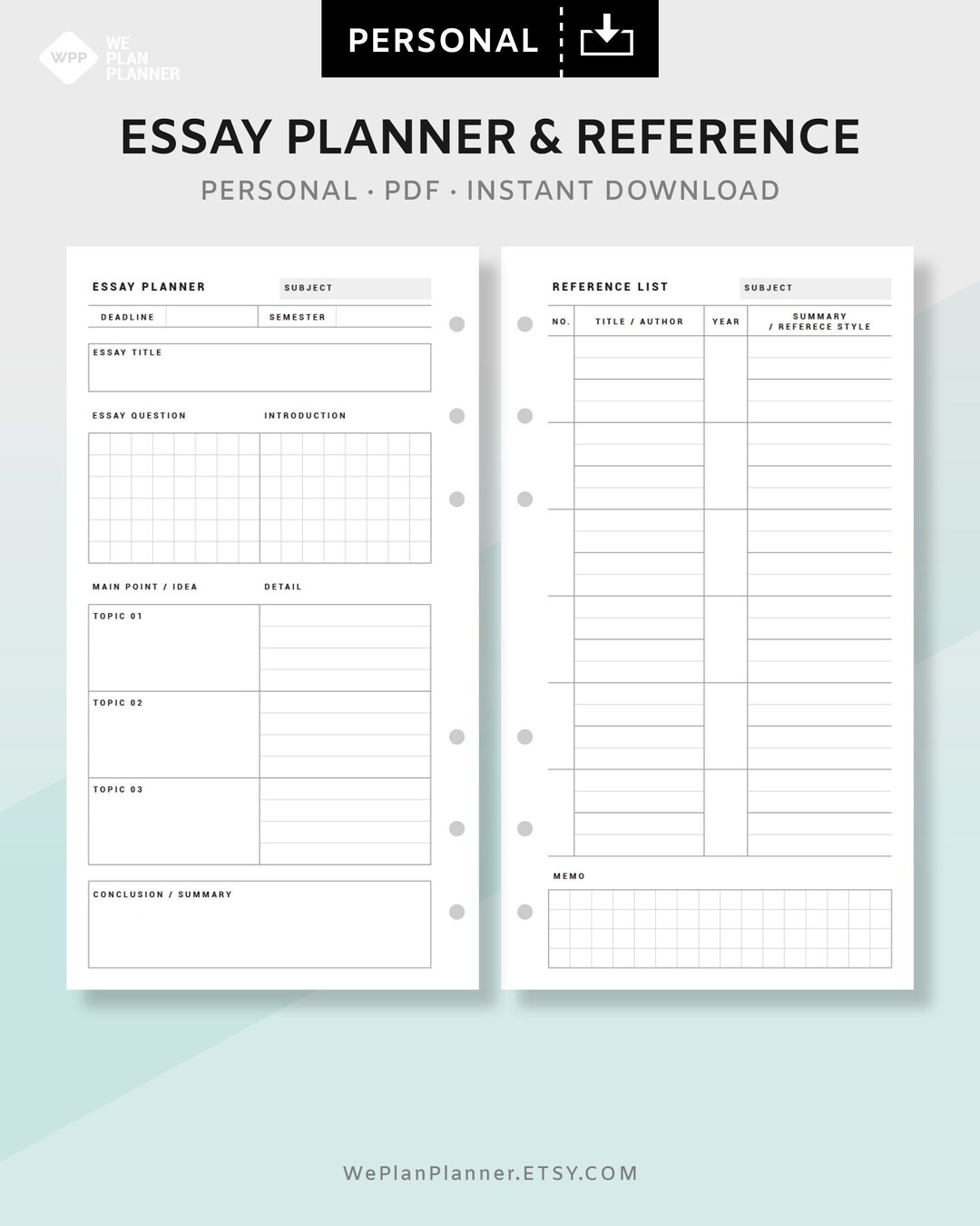Essay Planner for Student | Printable Essay Writing Template ...