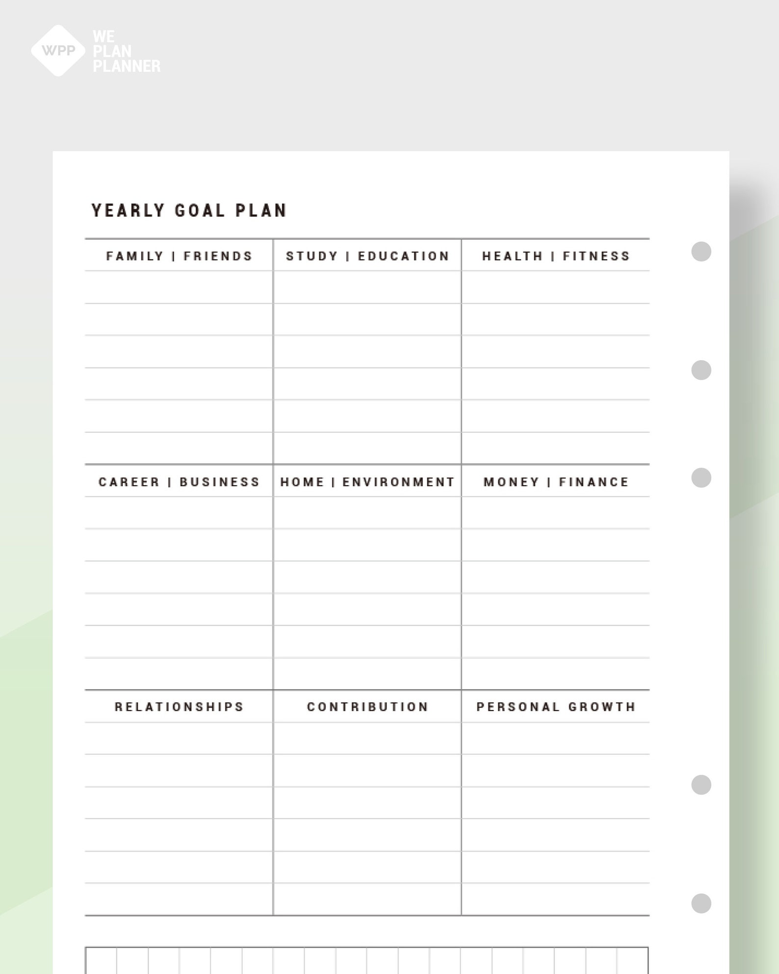 Yearly Goal Planner | Goal Setting | Life Goal | Month Goal | Annual ...