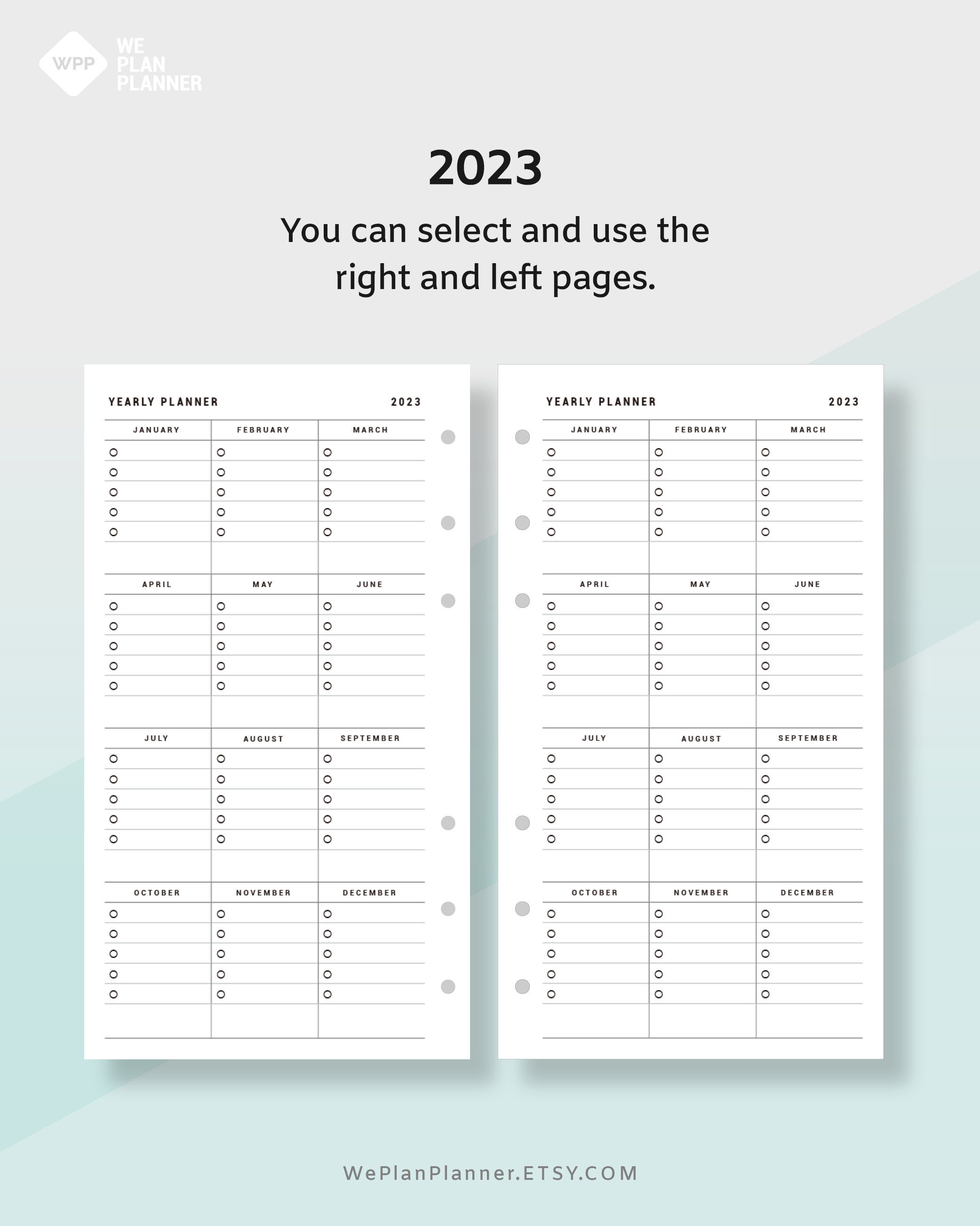 Printable 2022-2023 Yearly Overview Planner | Yearly Checklist | Year ...