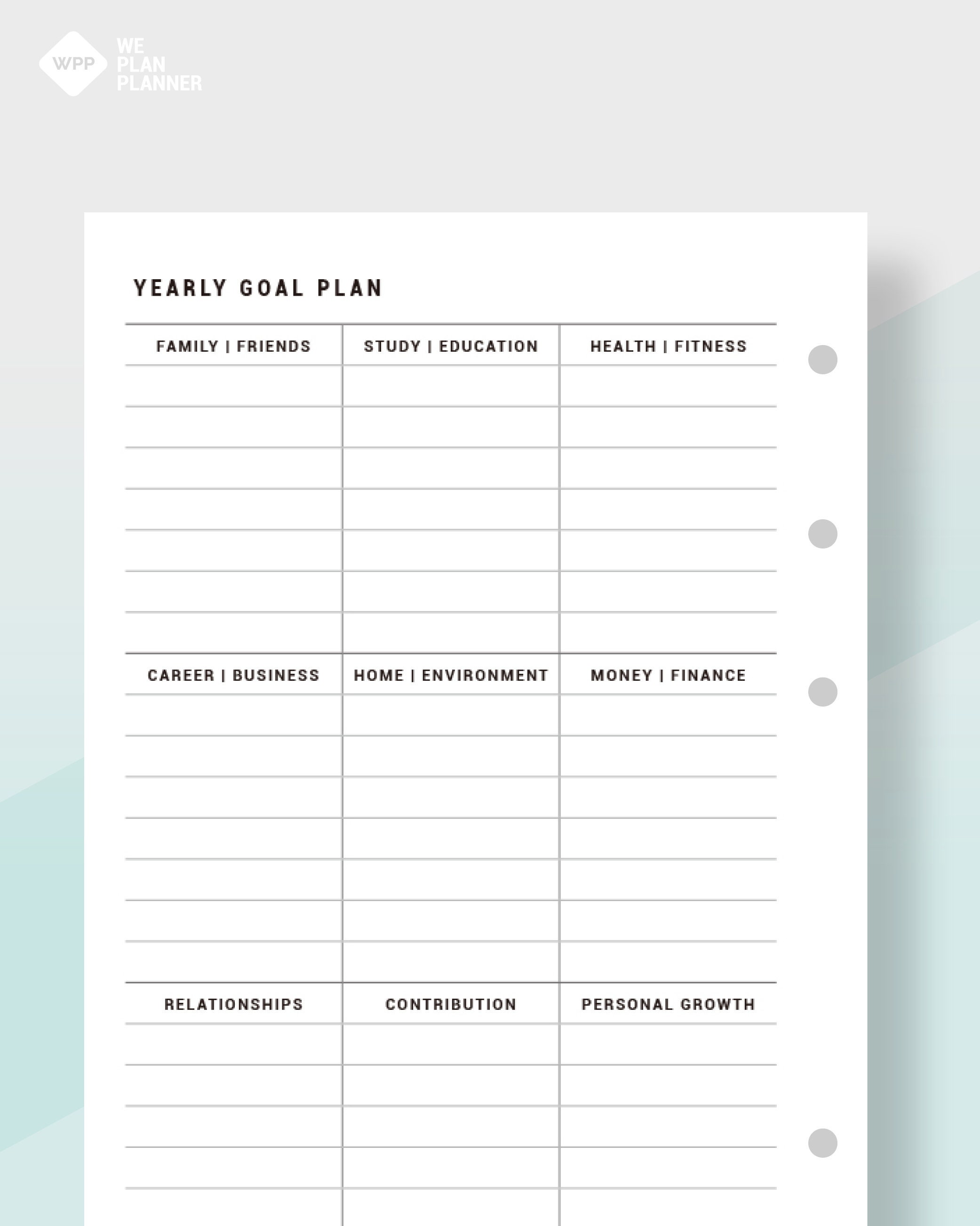 Yearly Goal Planner Goal Setting Life Goal Month Goal - Etsy