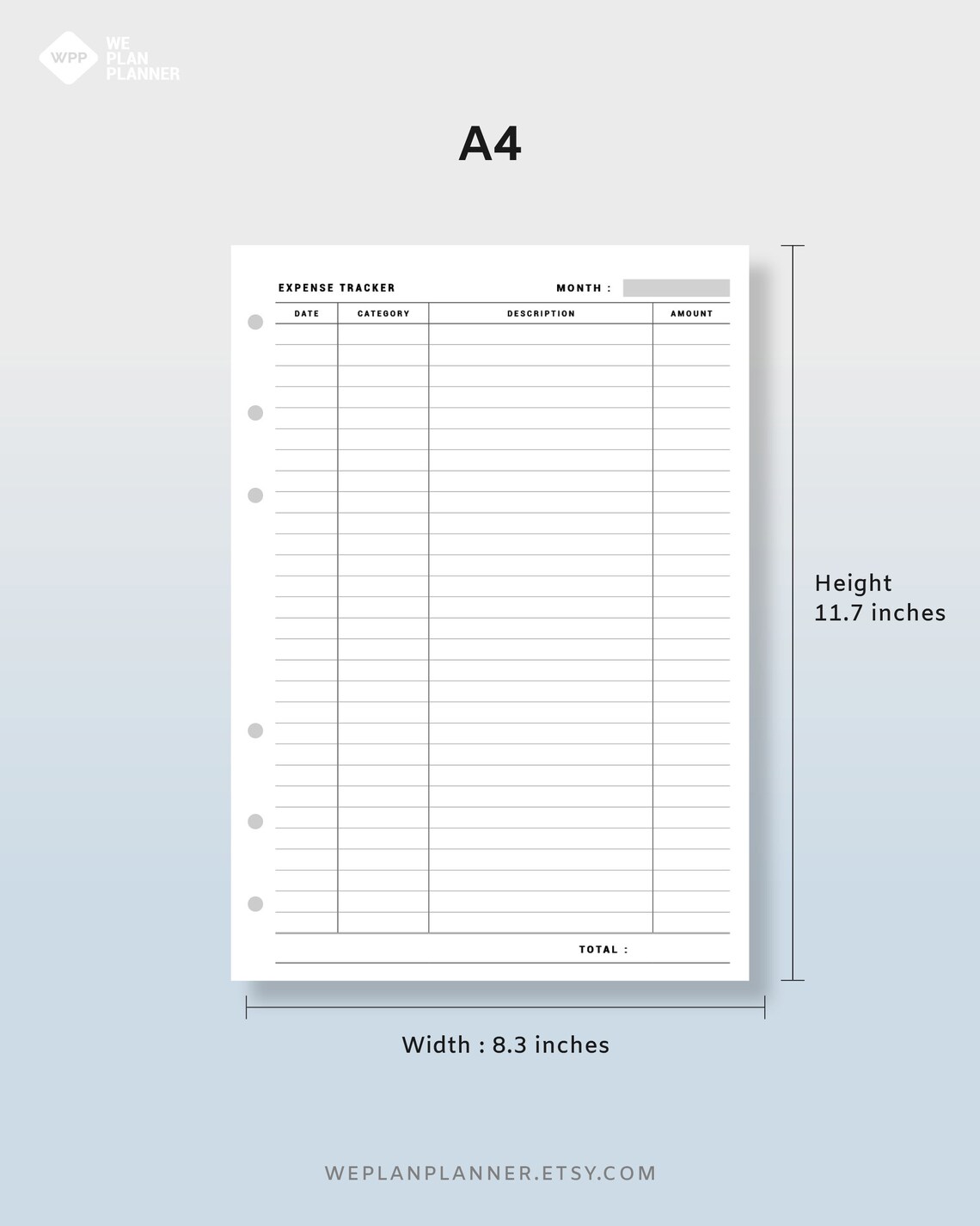 Income & Expense Tracker Printable Planner Fillable Business Financial ...