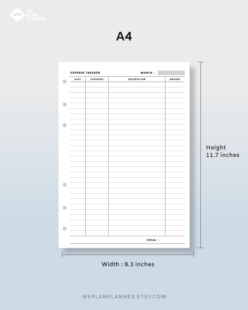 Income & Expense Tracker Printable Planner | Fillable Business ...